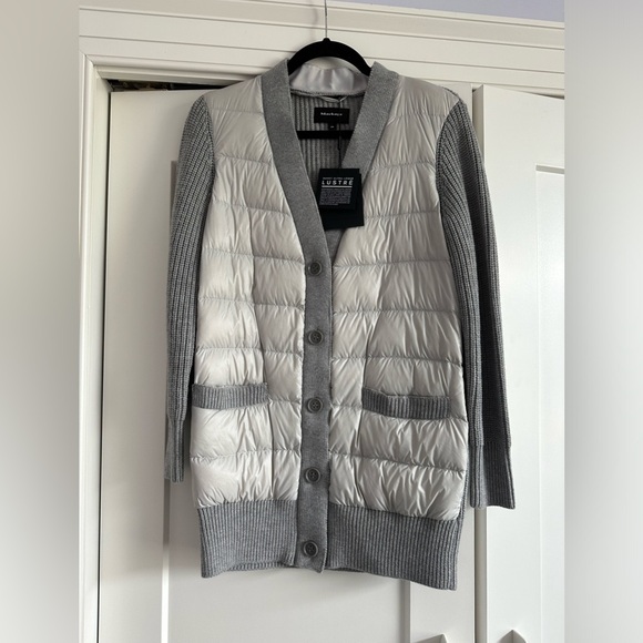 Mackage | Jackets & Coats | Nwt Mackage Cardigan Sweater Vest With Goose Down Feathers Gray ...